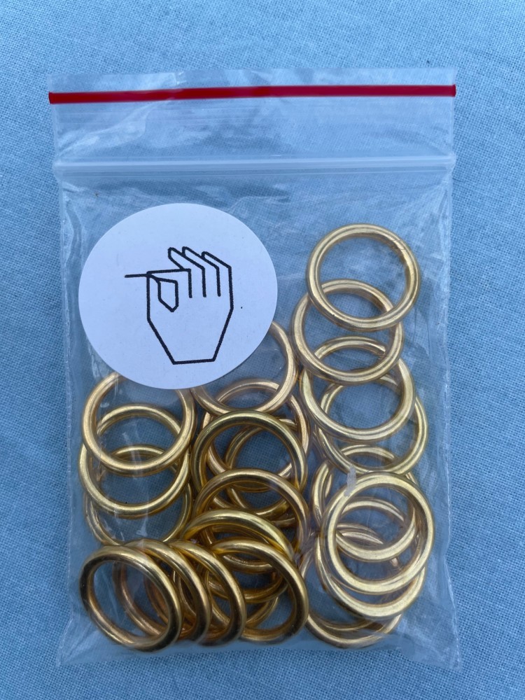 Broderistens messingringe - Broderist